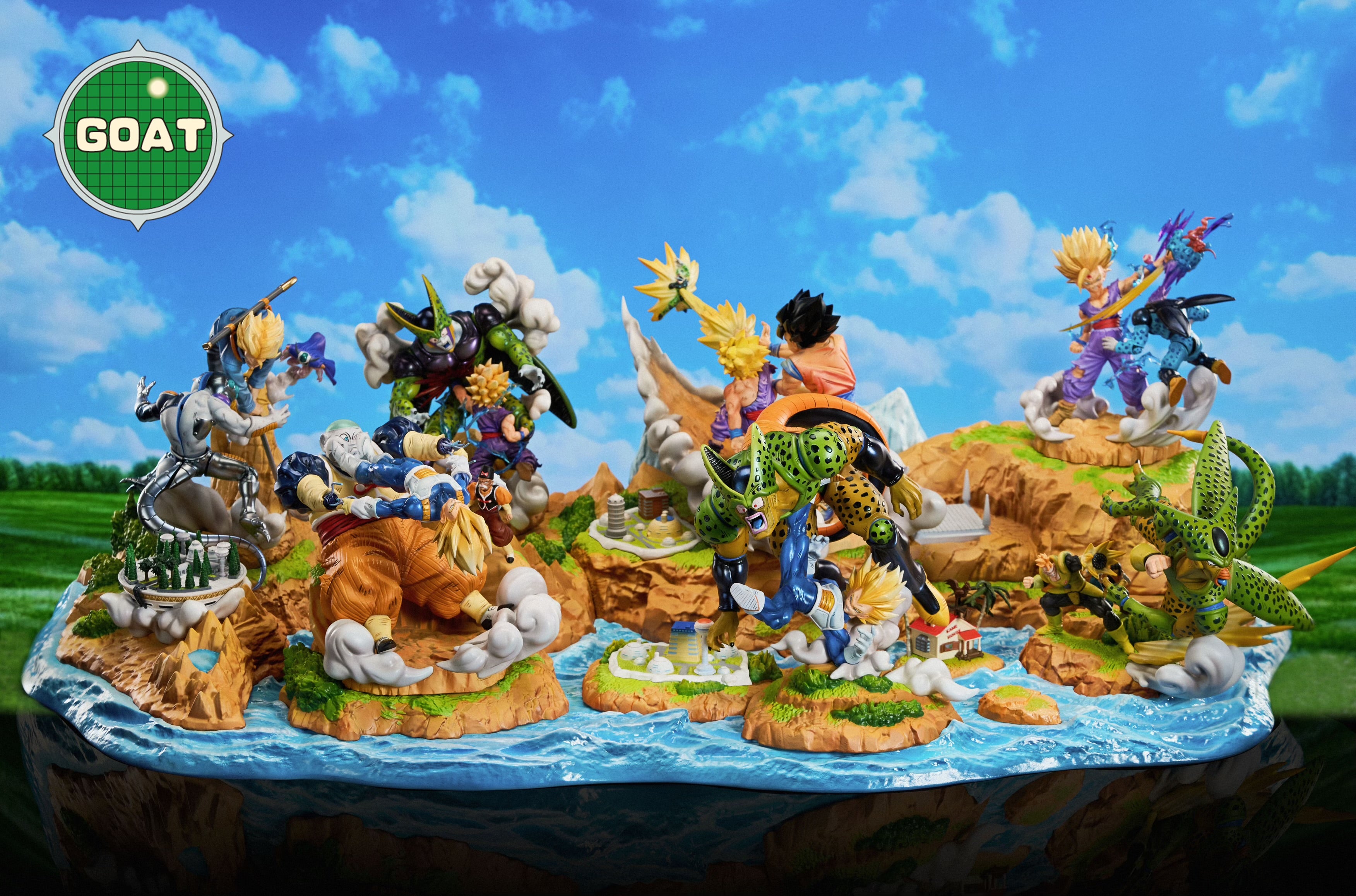 Dragon Ball GOAT Studio Cell Saga Chapter Capsuled Series Resin Statue ...