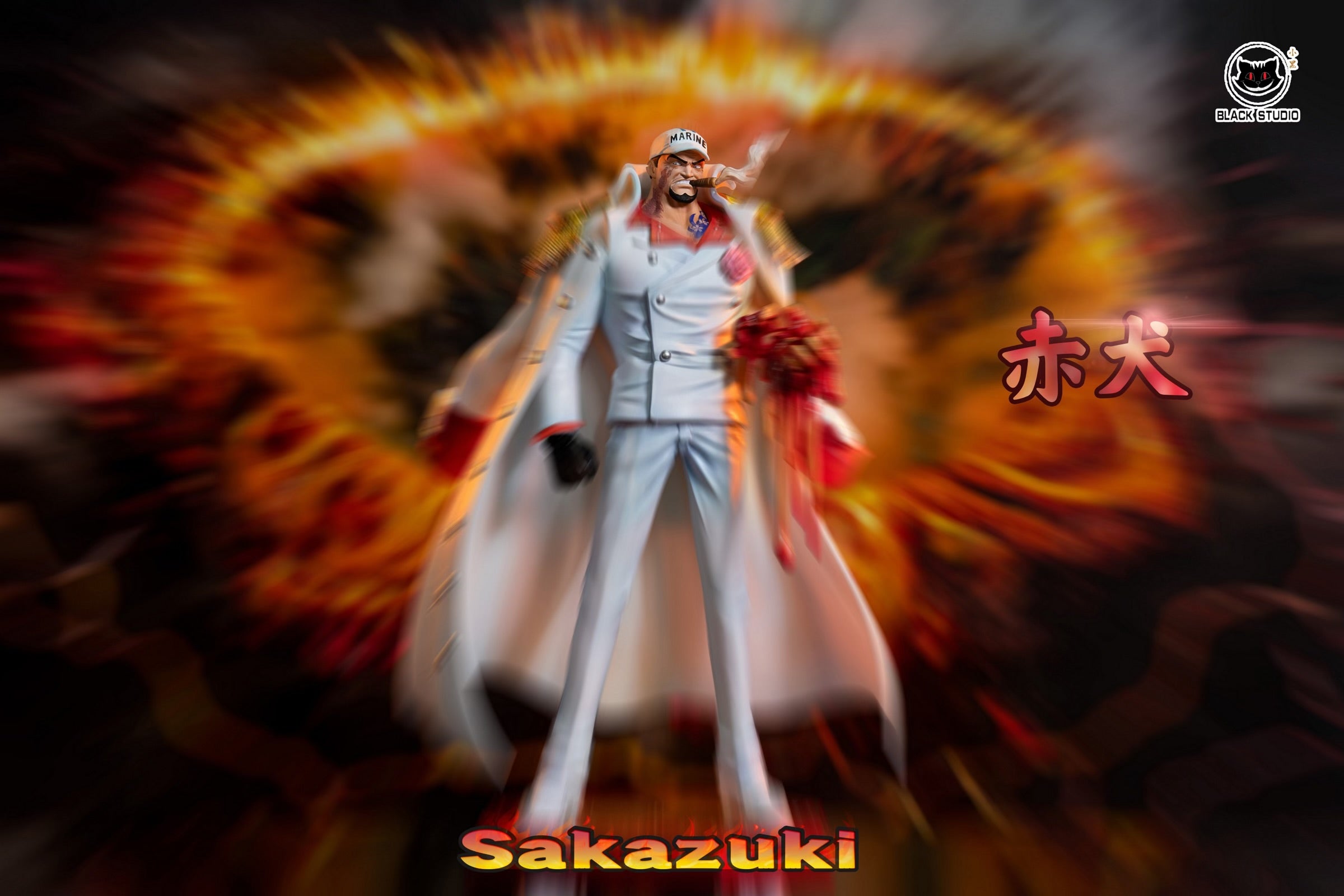 One Piece Black Studio Sakazuki Akainu Resin Statue [PRE-ORDER]