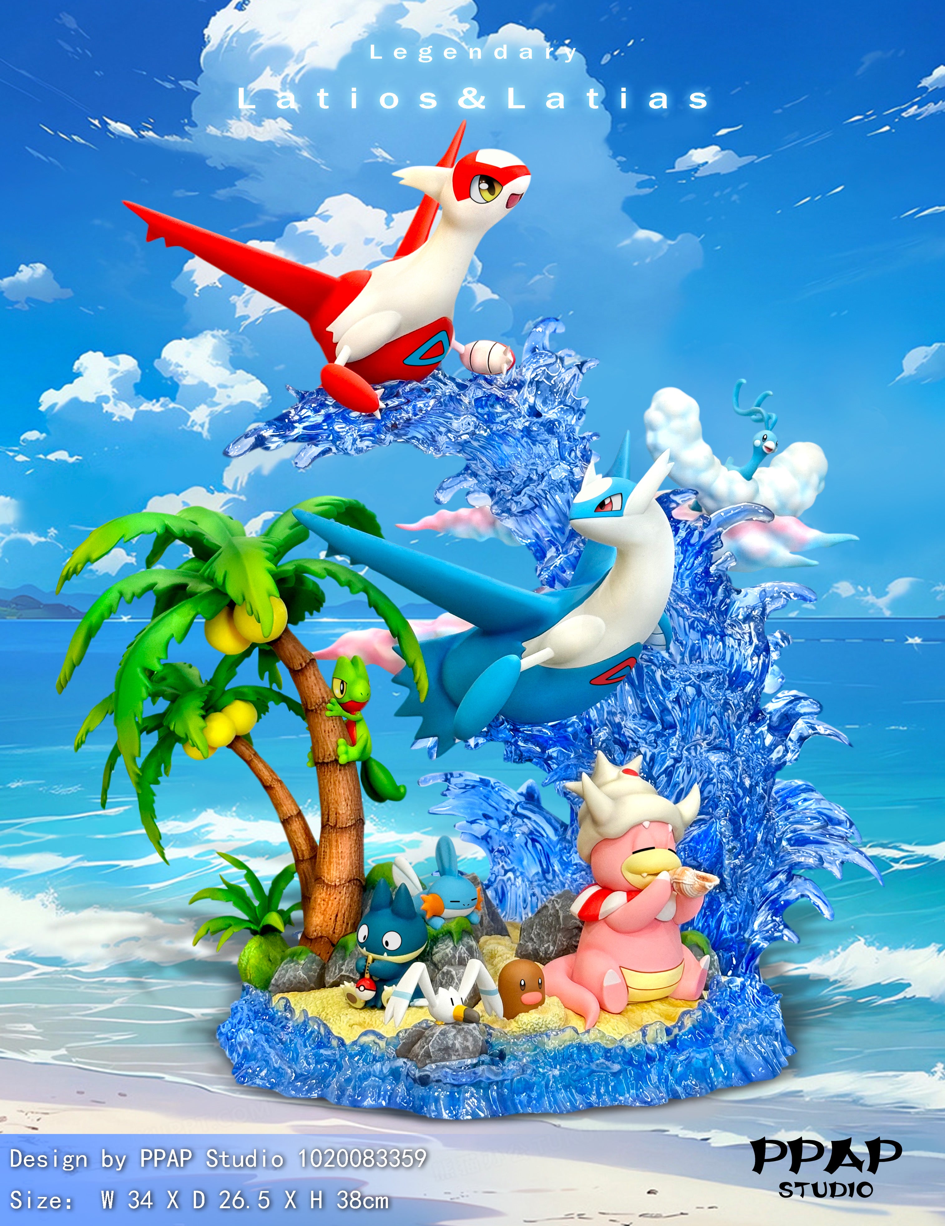 Pokemon PPAP Studio Legendary Latios x Latias Resin Statue [PRE-ORDER]