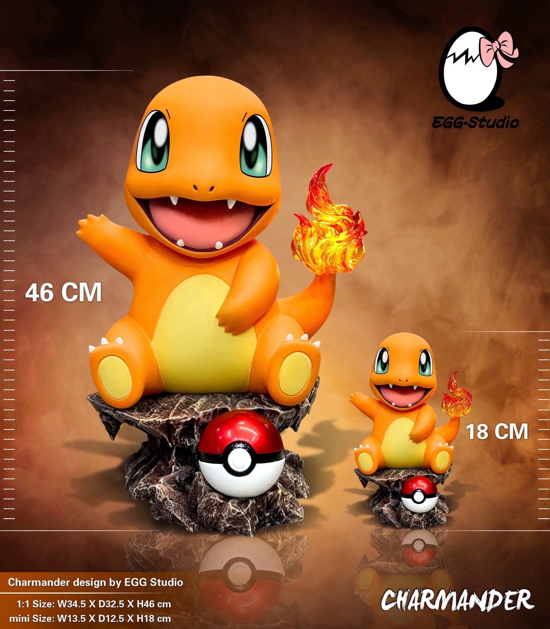 Pokemon EGG Studio Charmander Resin Statue - Preorder