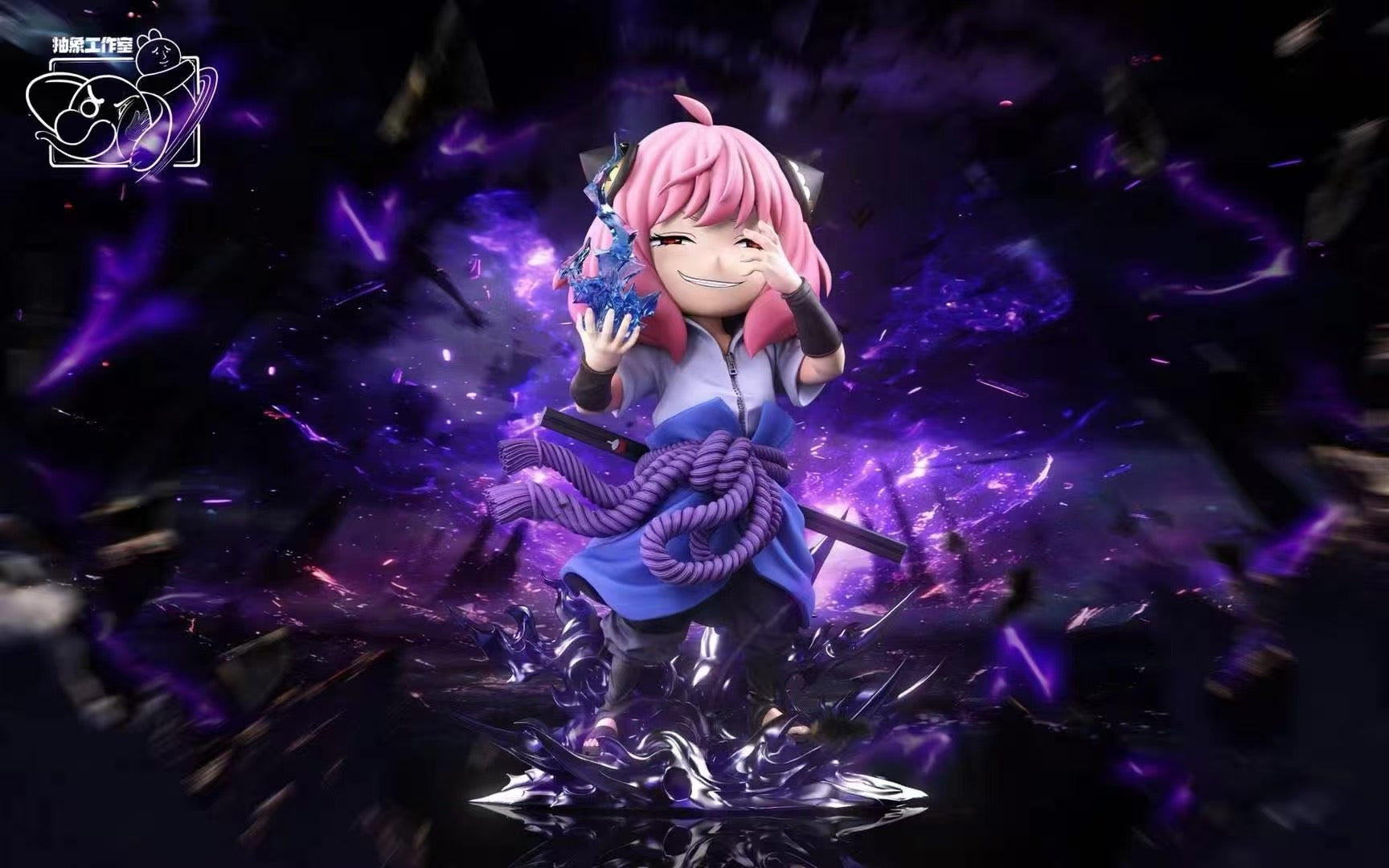 Spy x Family Chou Xiang Studio Anya Cosplay Uchiha Sasuke Resin Statue ...