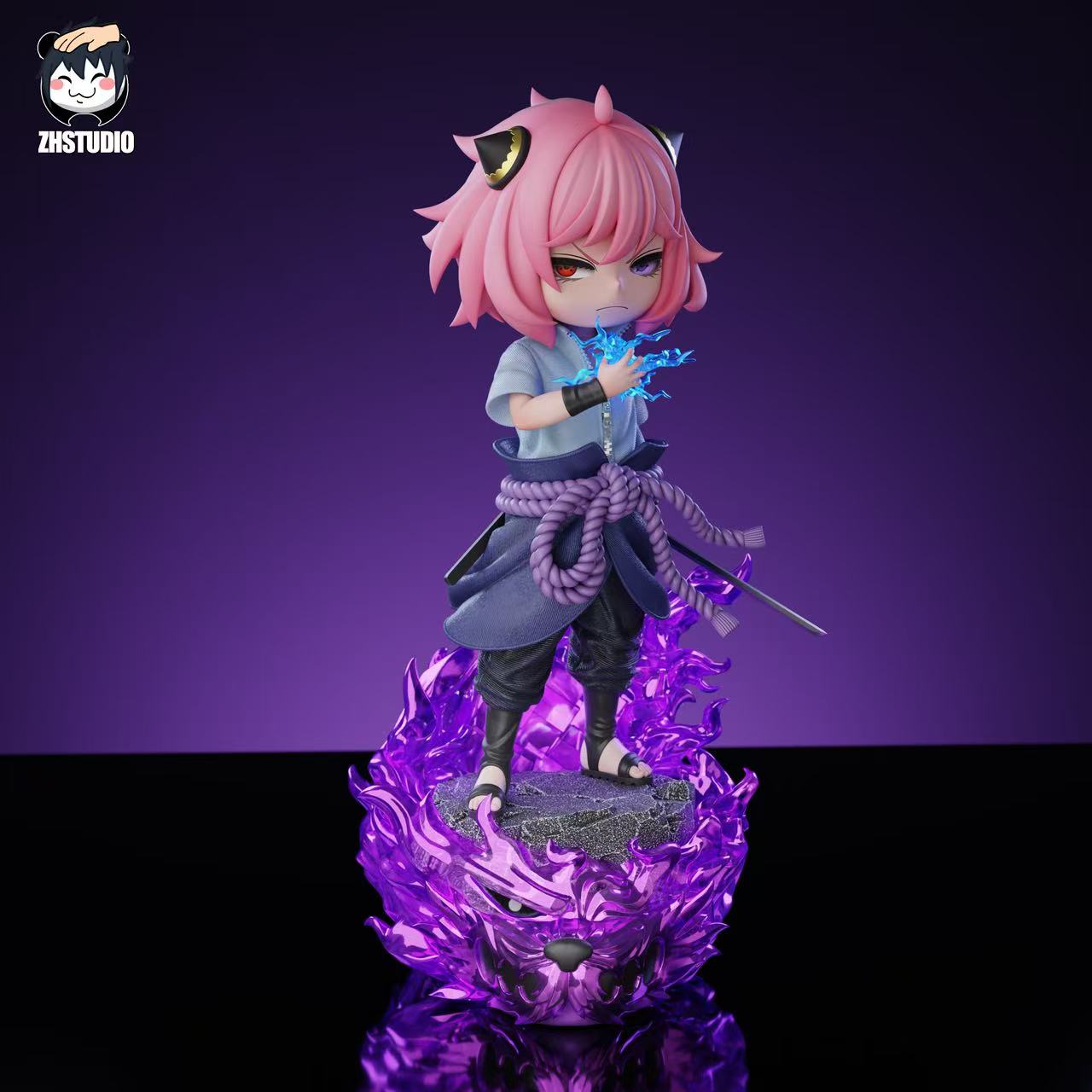 Spy x Family ZH Studio Anya Cosplay Uchiha Sasuke Resin Statue ...