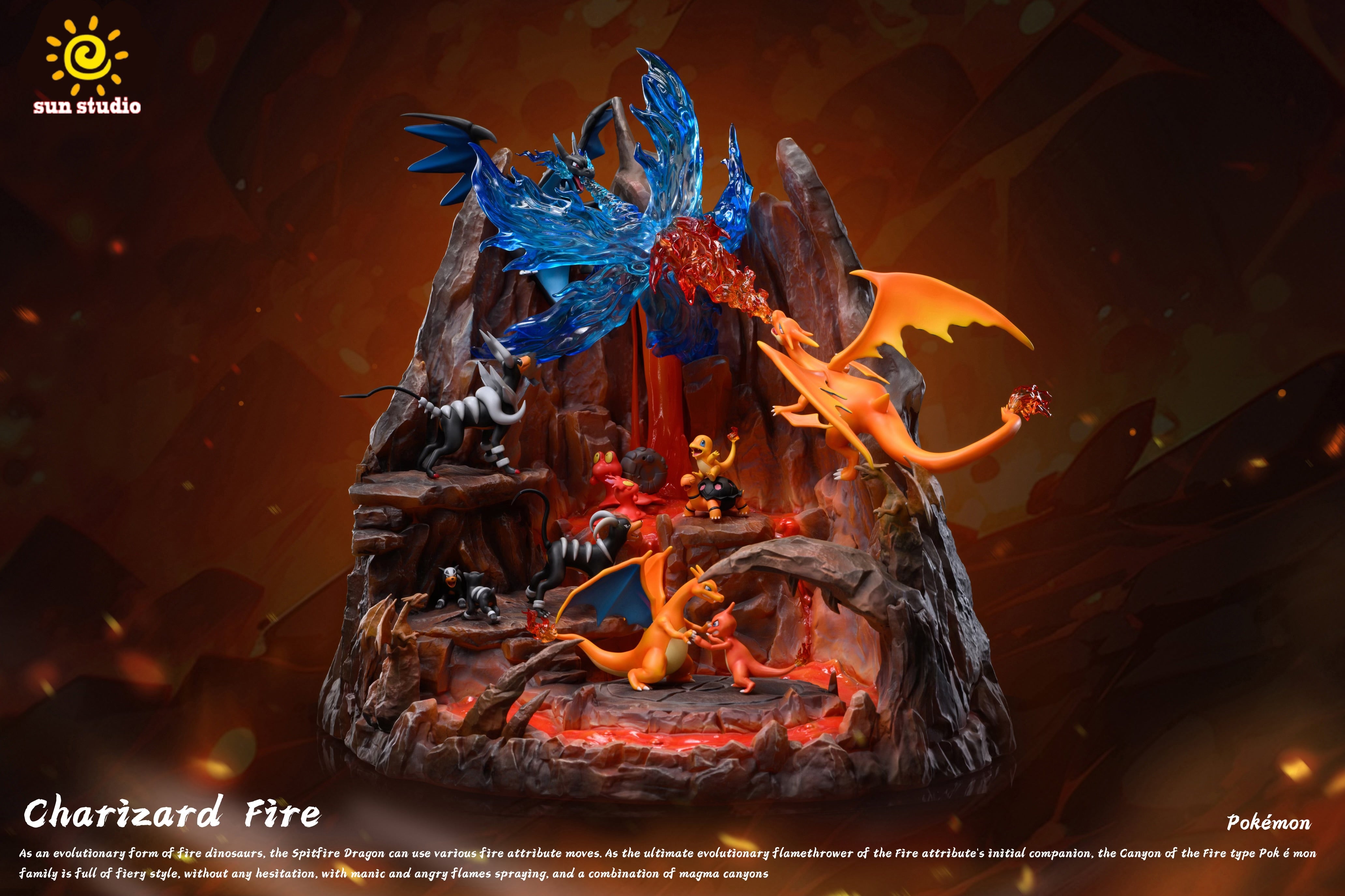 Pokemon Sun Studio Charizard Fire Resin Statue – ClubHouse Statues