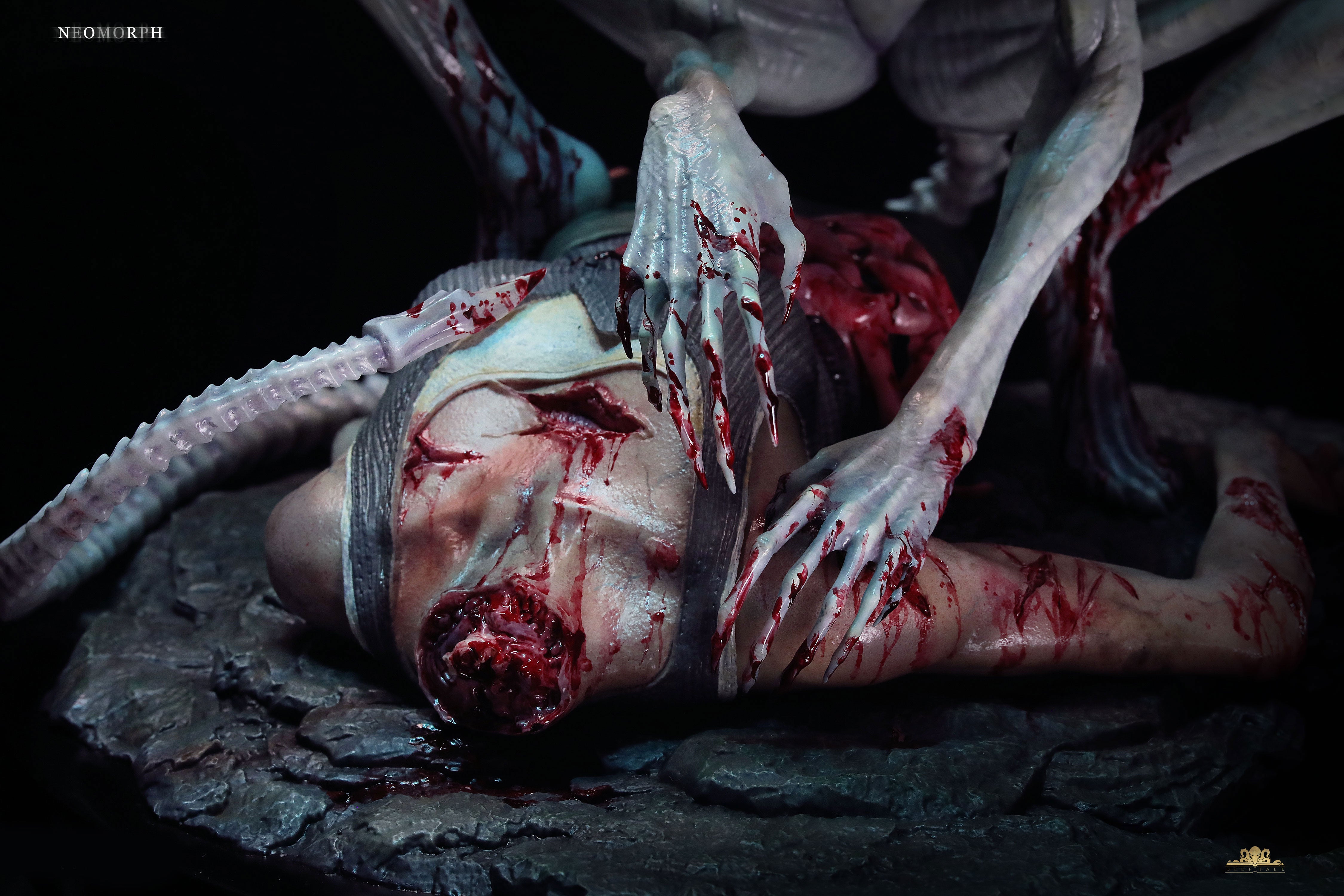 Alien Covenant Deep Tale Studio Neomorph White Alien Resin Statue ...