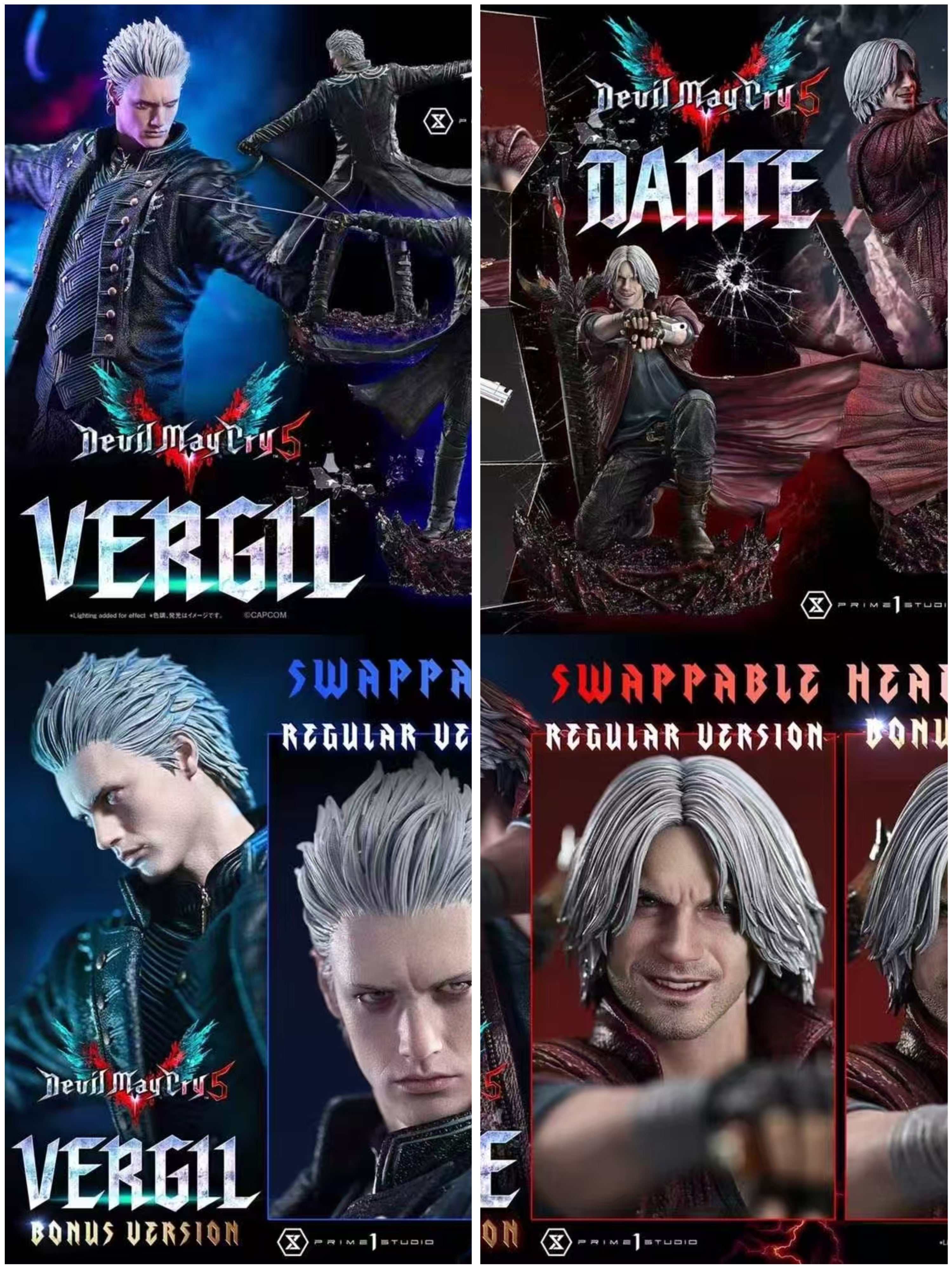 Devil May Cry 5 Prime 1 Studio Dante x Vergil Licensed Resin Statue ...