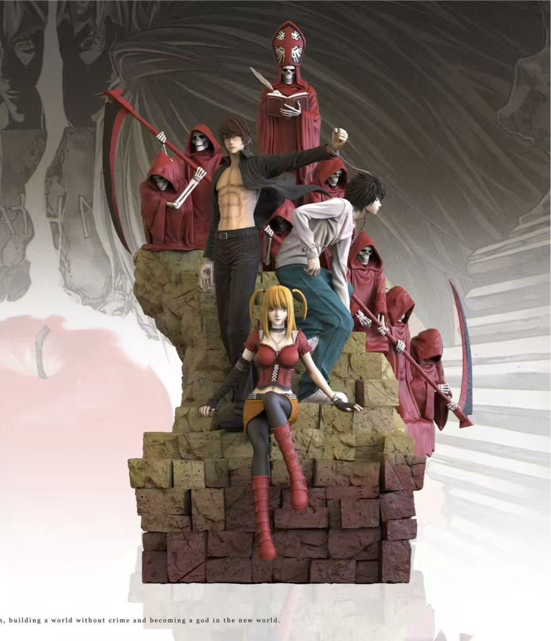 Death Note Freedom Studio Light Yagami x L x Misa Amane Resin Statue ...