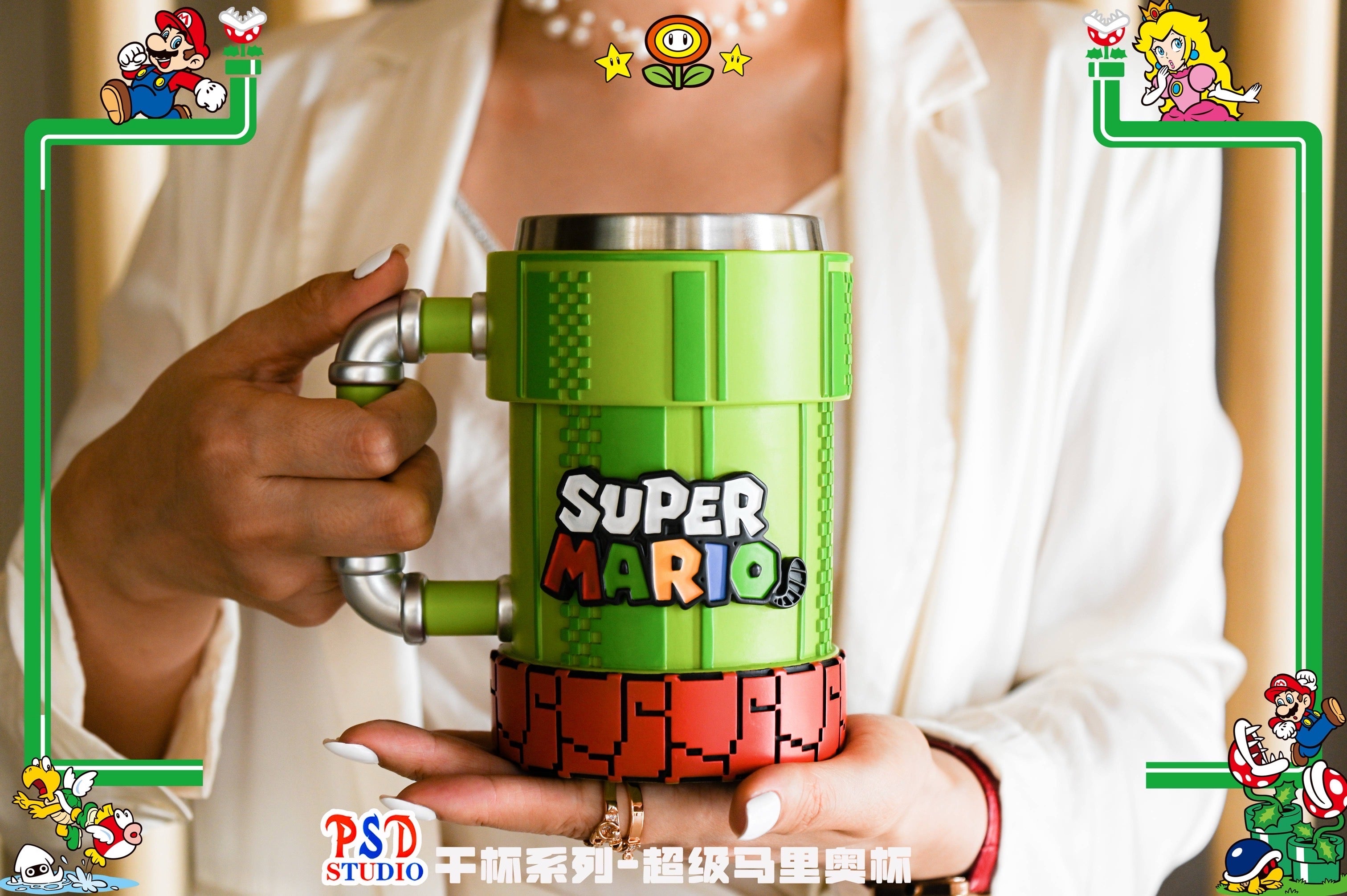 Mario Bros PSD Studio Super Mario Cup Resin Statue - China Stock