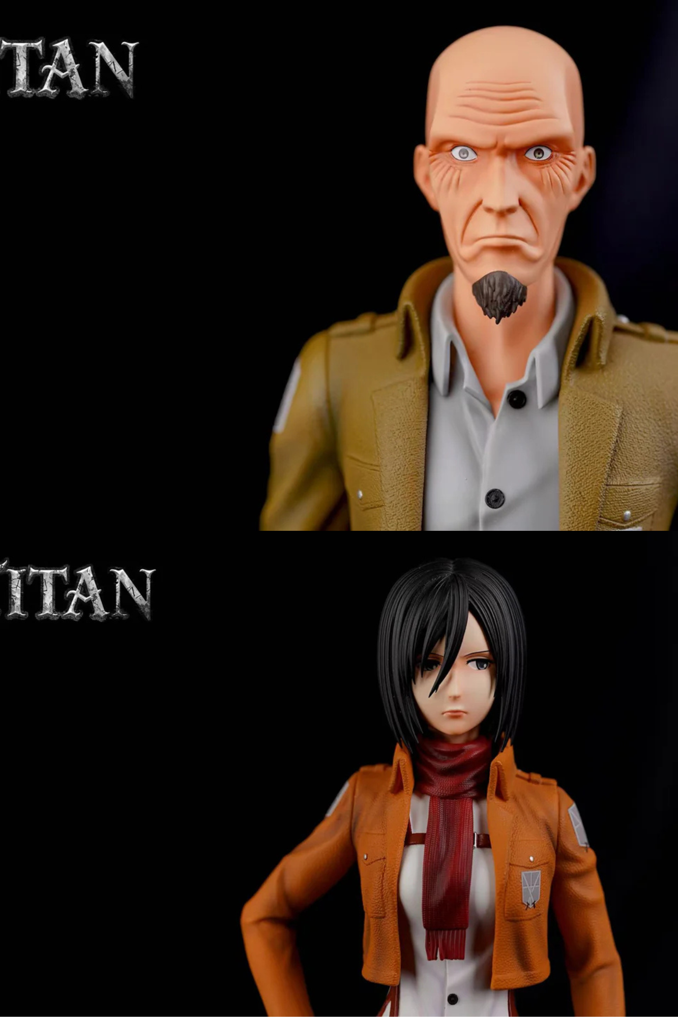 Attack On Titan Titan Studio Mikasa Ackerman x Keith Shadis Resin Stat ...