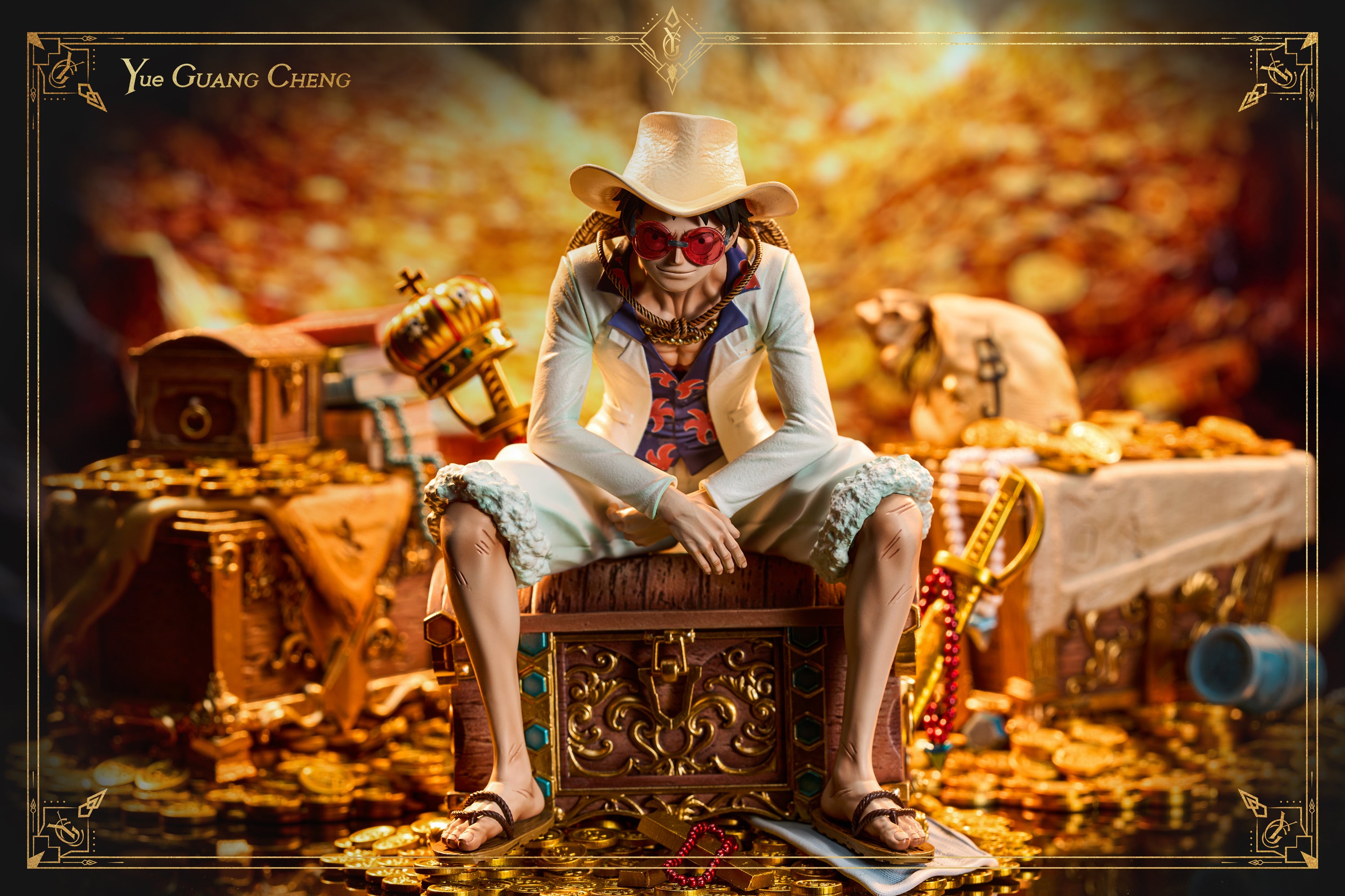 One Piece YGC Studio Film Gold Luffy Resin Statue – ClubHouse Statues