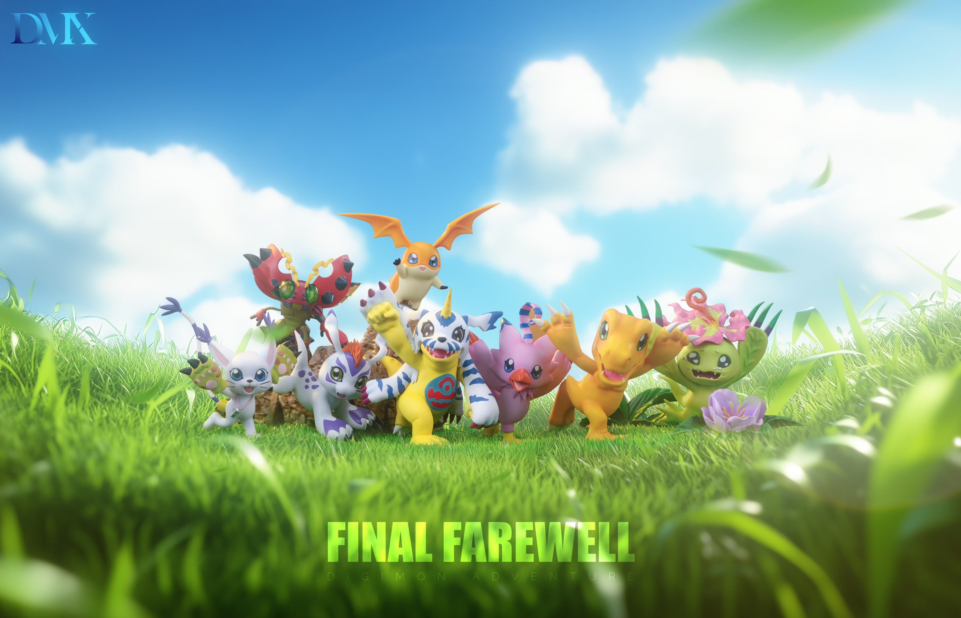 Digimon DMX Studio First Generation Train Final Farewell Resin Statue ...