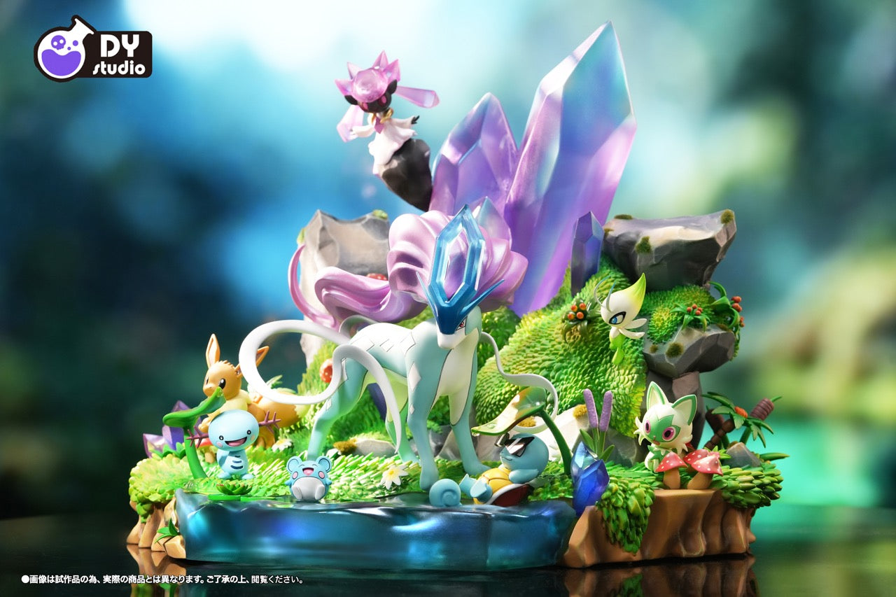 Pokemon DY Studio Suicune and Pokemon in the Afternoon Sun Resin Statu ...