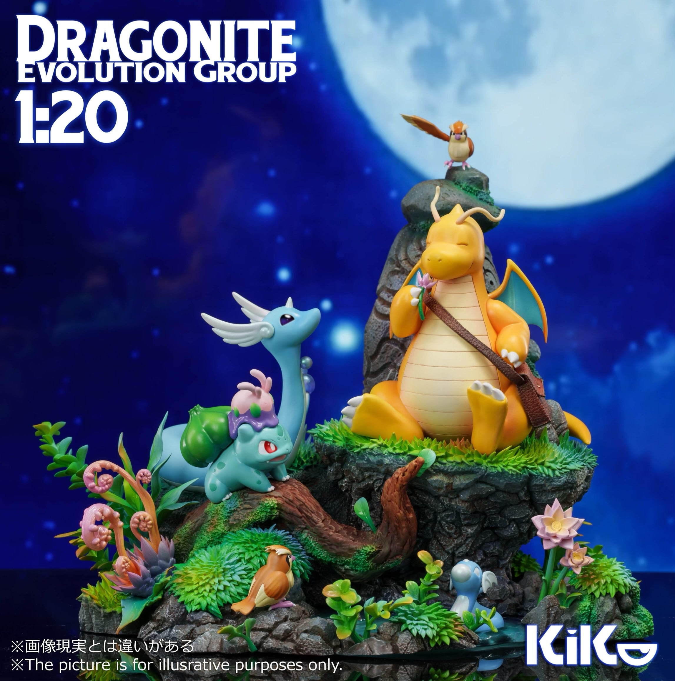 Pokemon KiKo Studio Dragonite Evolution Set Resin Statue [PRE-ORDER]