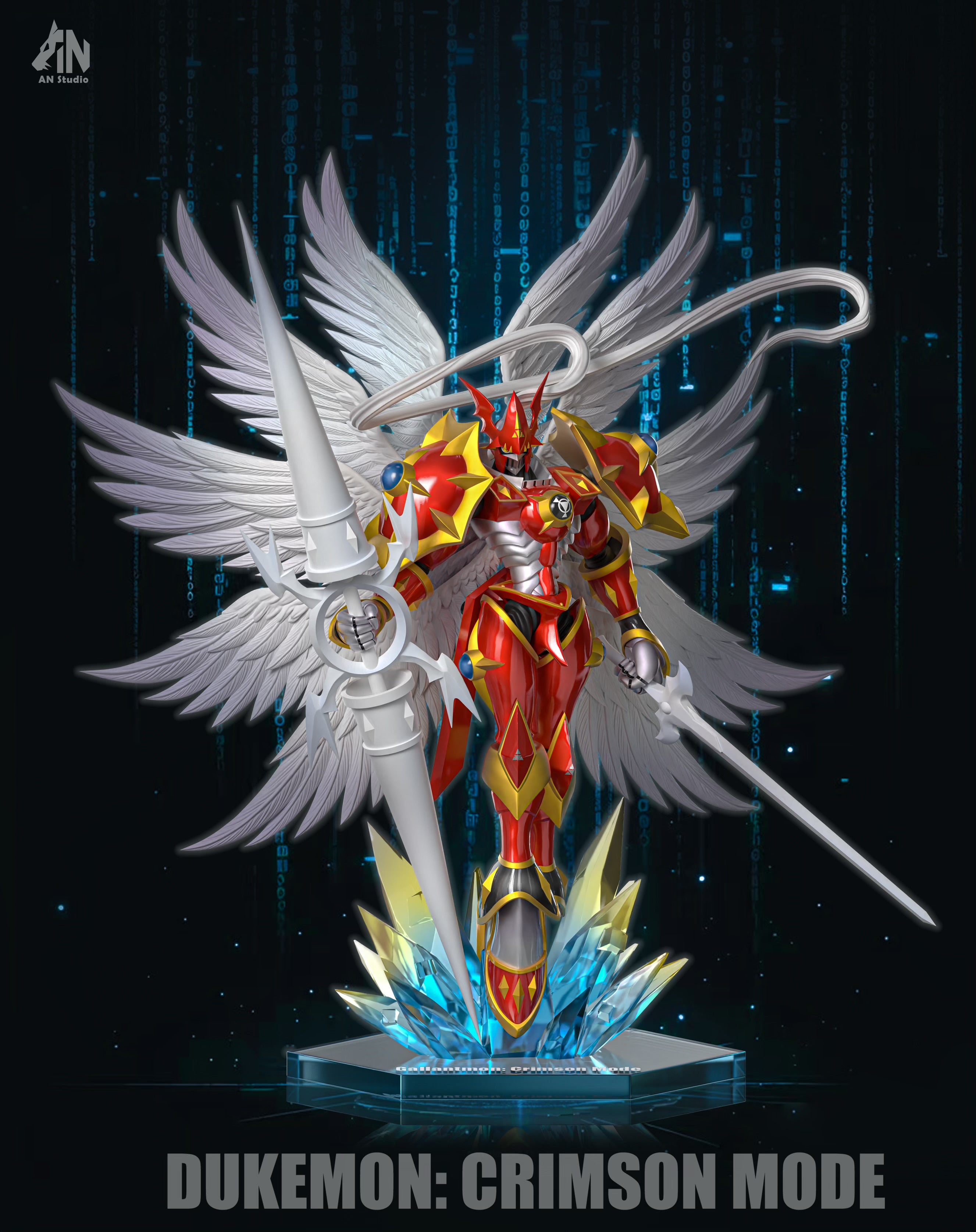 Digimon AN Studio Dukemon Crimson Mode Resin Statue – ClubHouse Statues