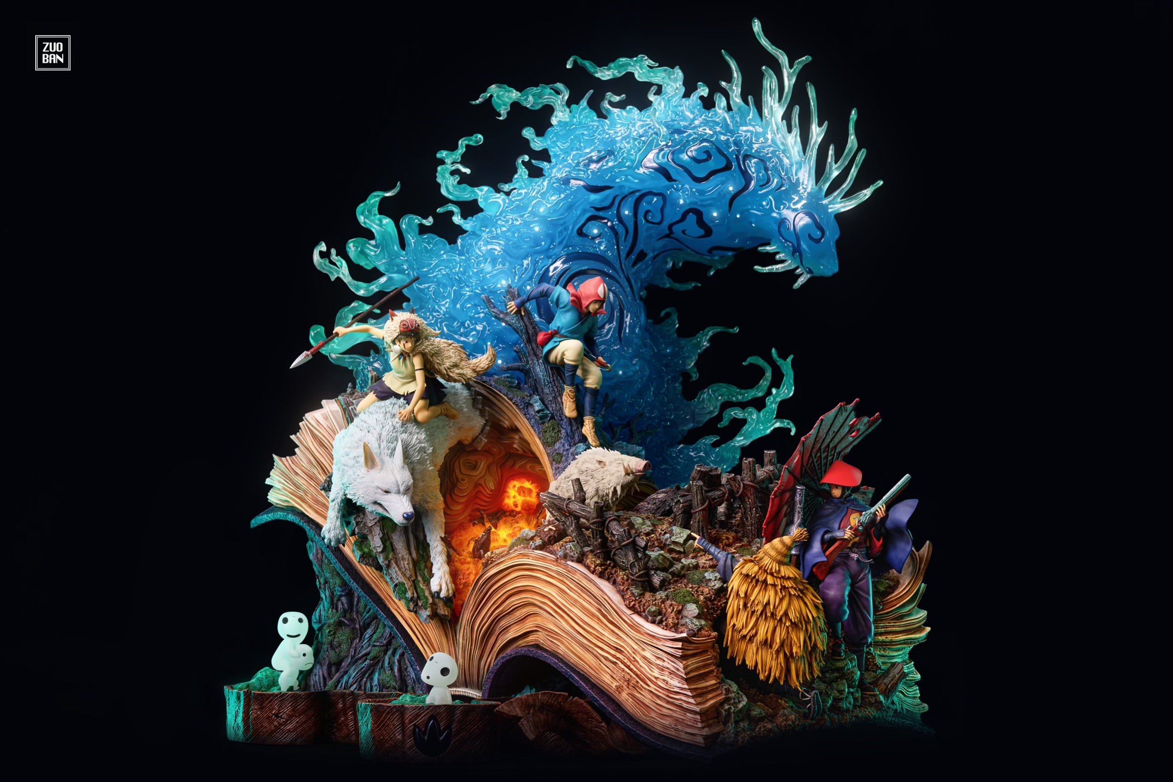 Princess Mononoke ZuoBan Studio Princess Mononoke x Ashitaka Resin Sta ...