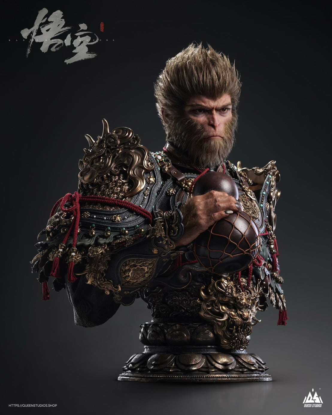 Black Myth WuKong Queen Studios Bust WuKong Licensed Resin Statue ...