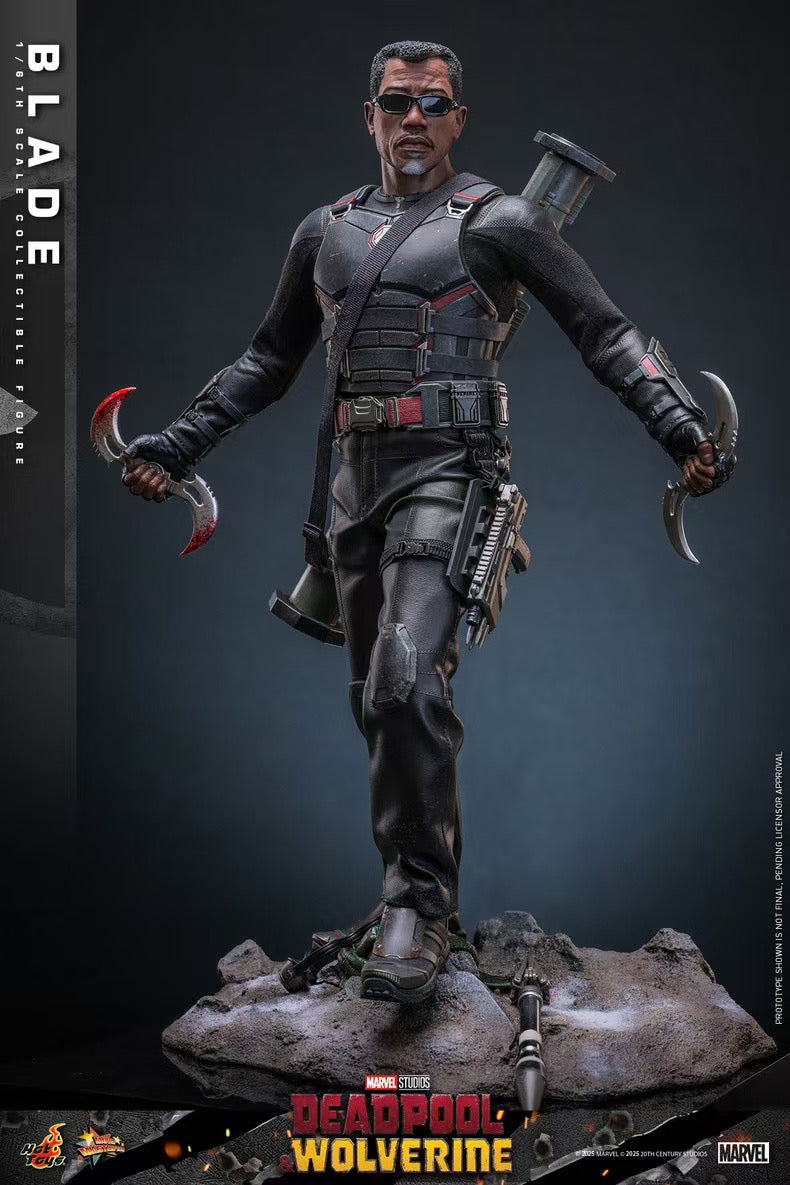 Marvel Hot Toys Blade Deadpool x Wolverine Movie Masterpiece Blade Lic ...