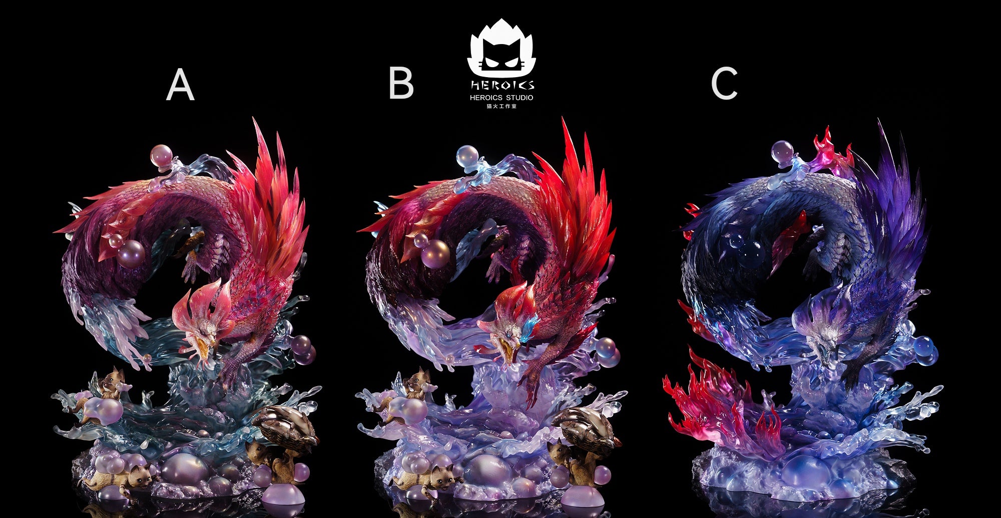 Monster Hunter Heroics Studio Mizutsune Resin Statue – ClubHouse Statues