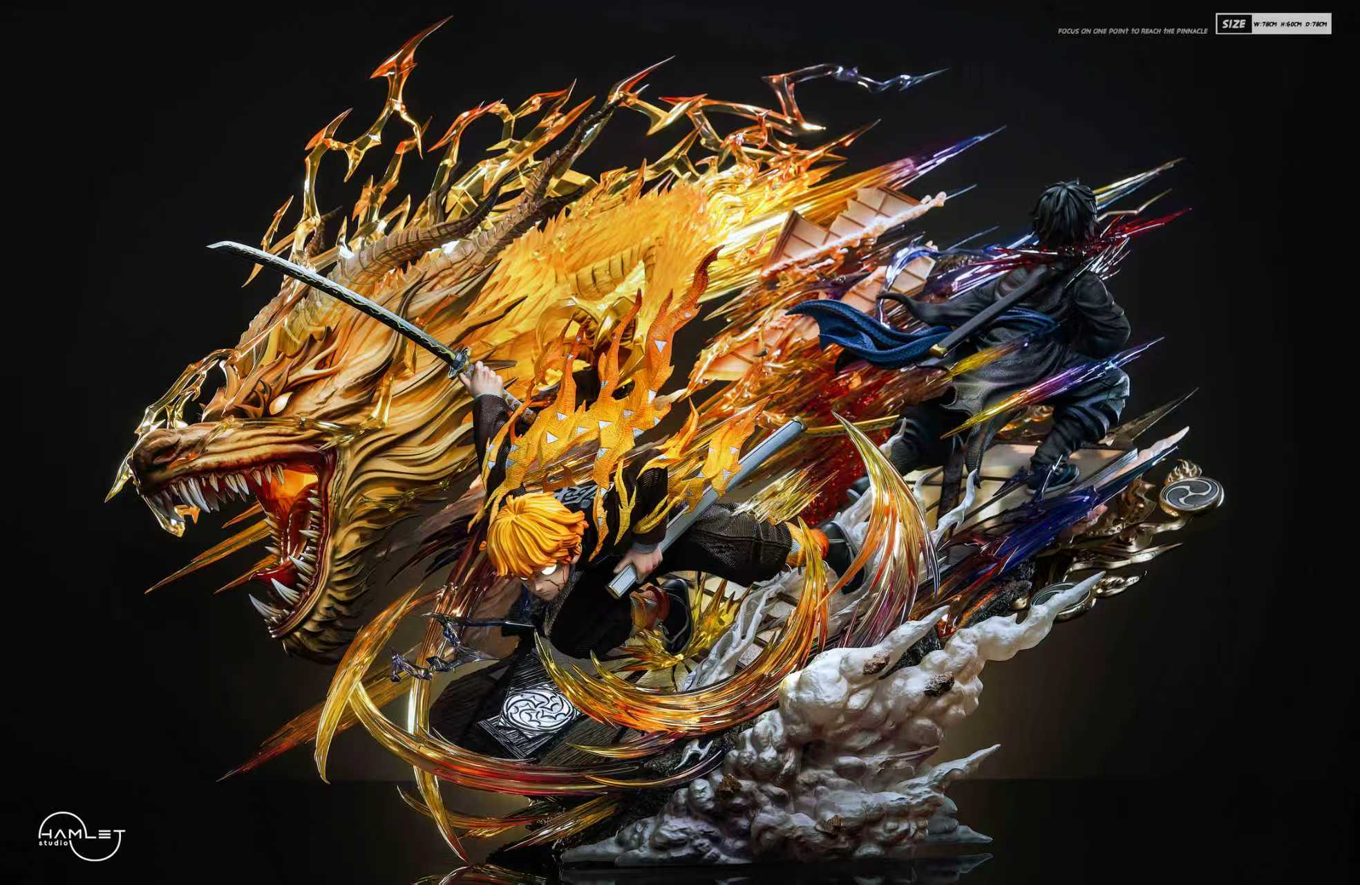 Demon Slayer Hamlet Studio Flaming Thunder God Zenitsu Agatsuma Resin ...