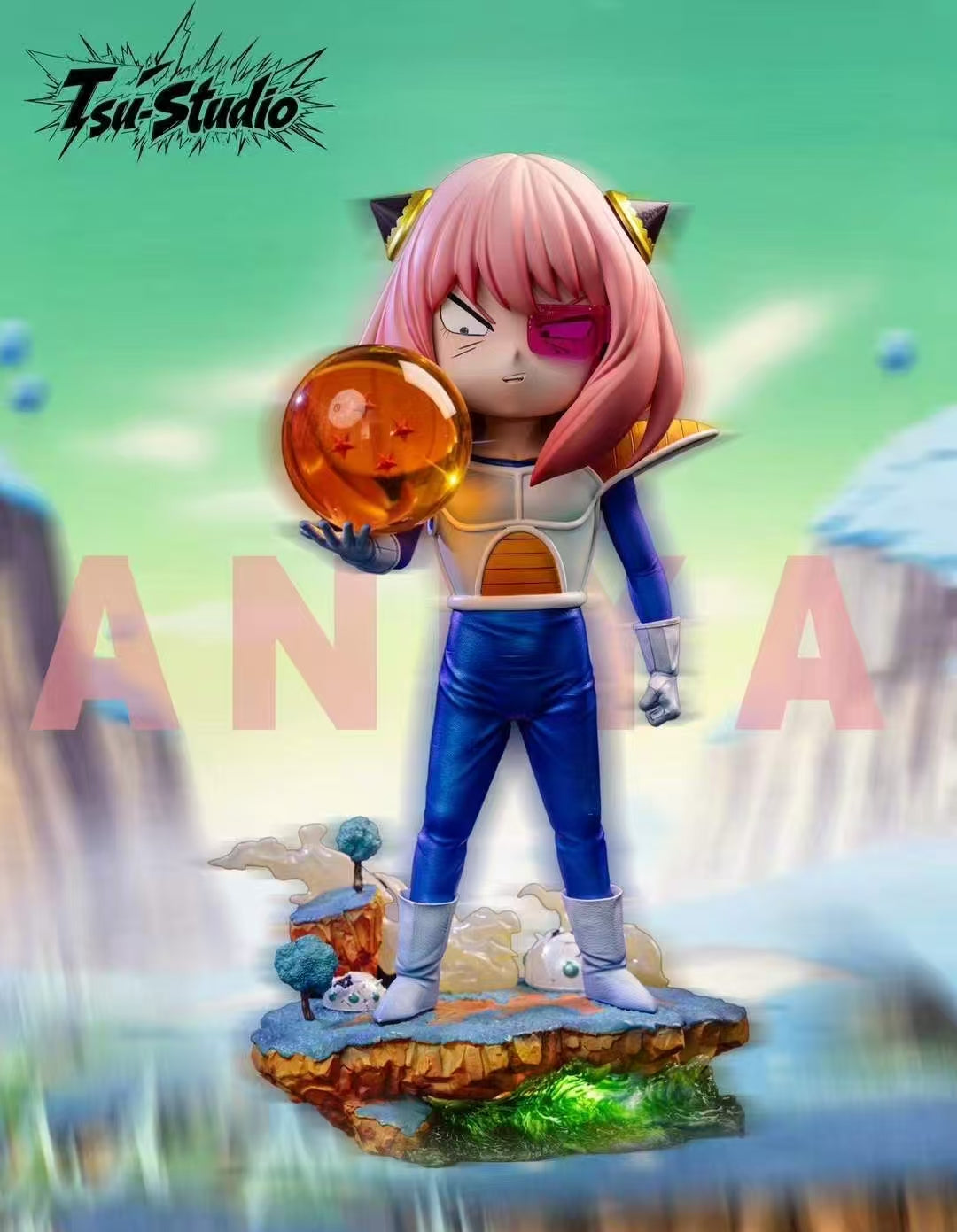 Spy x Family Tsu Studio Anya Cosplay Dragon Ball Resin Statue ...