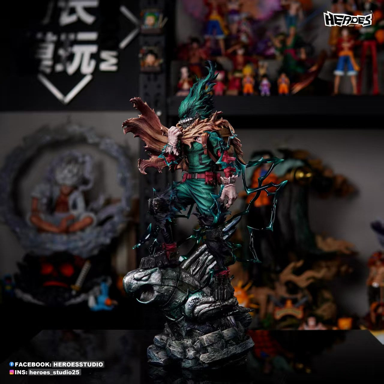 My Hero Academia Heroes Studio Dark Deku Izuku Midoriya Resin Statue ...