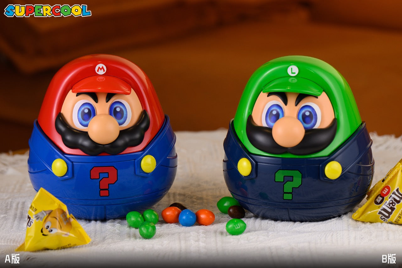 Mario SuperCool Studio Mario Daruma Storage box Resin Statue ...
