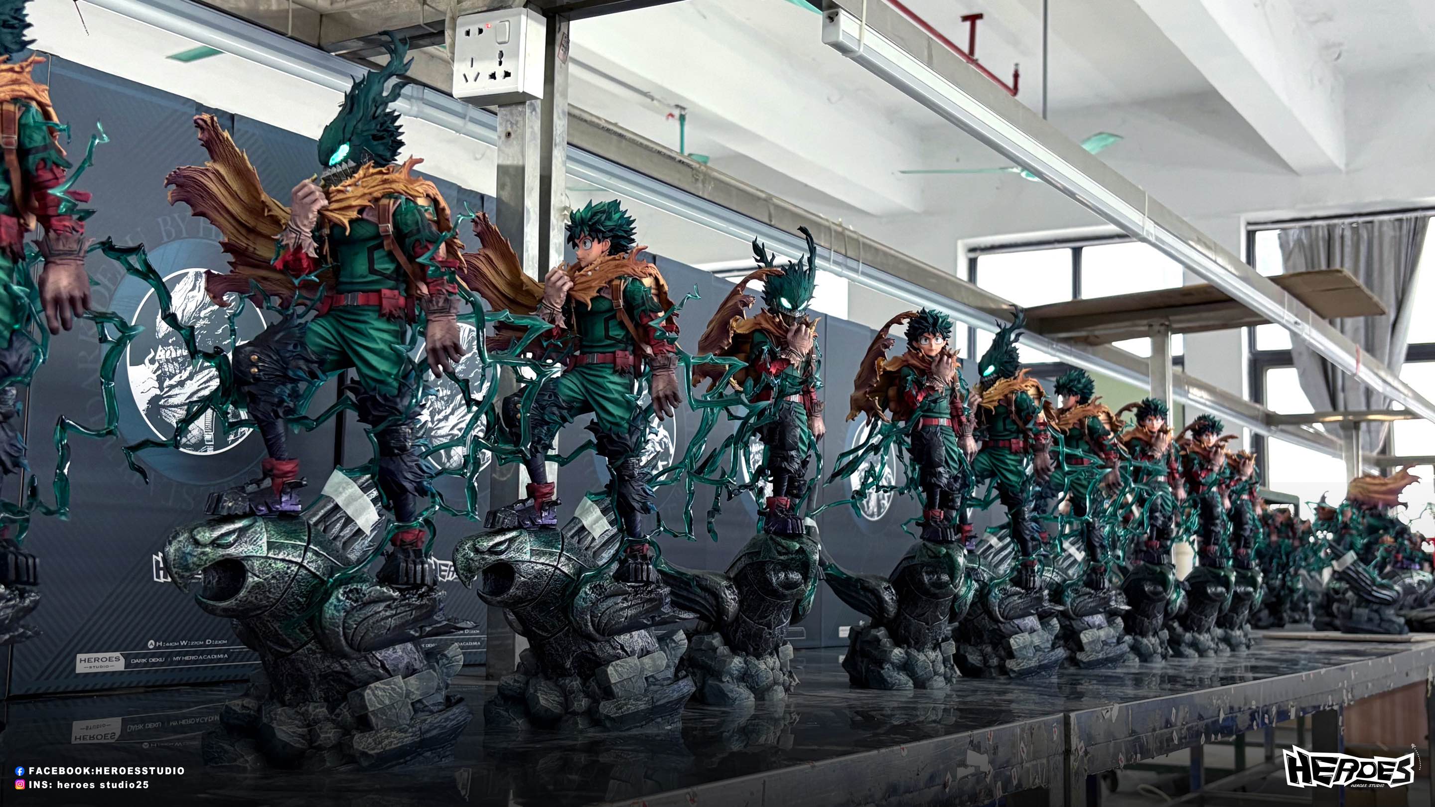 My Hero Academia Heroes Studio Dark Deku Izuku Midoriya Resin Statue ...