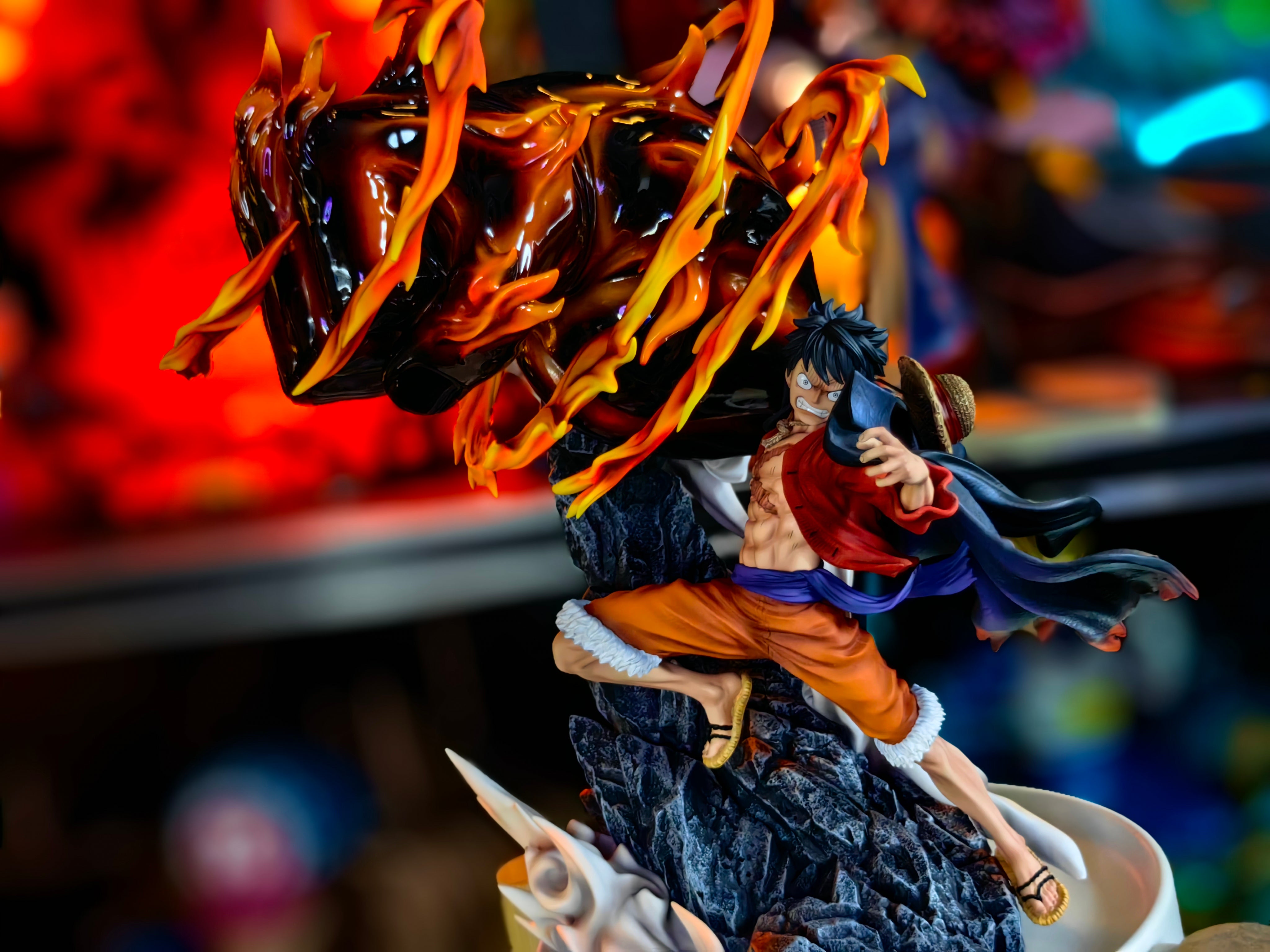 One Piece TH Studio Red Rock Luffy Attack Resin Statue – ClubHouse Statues