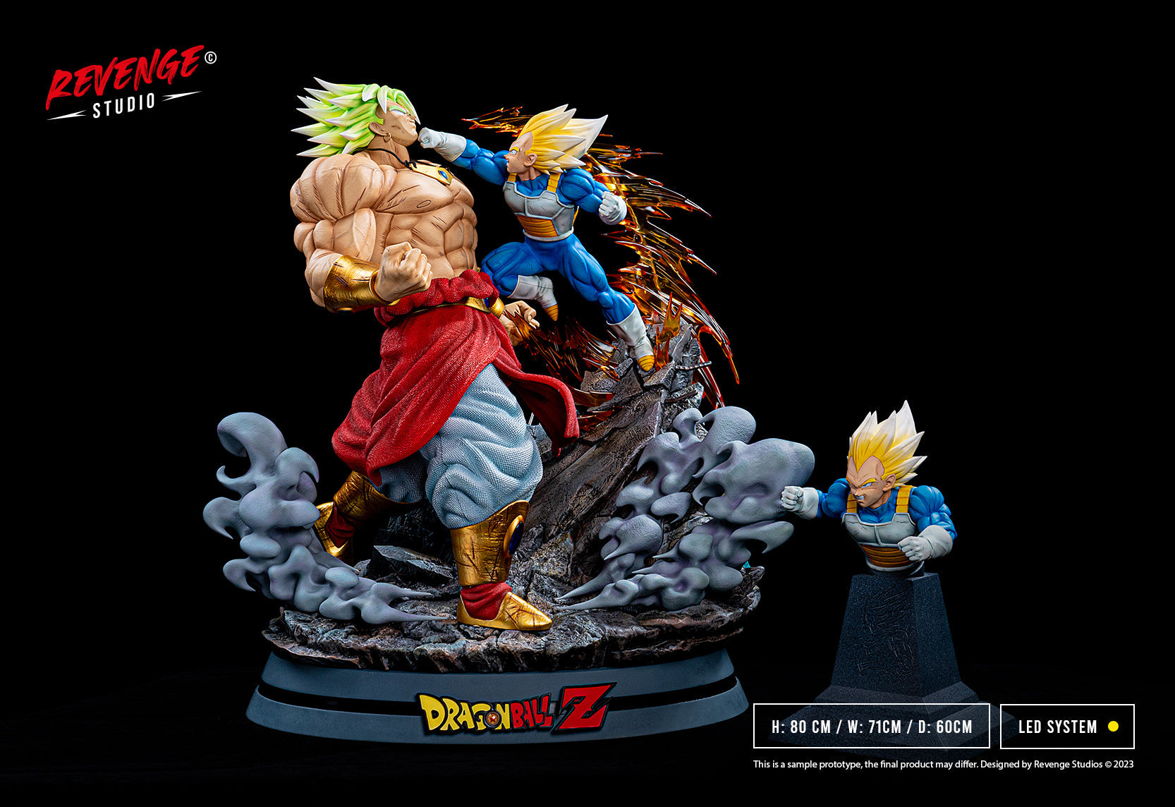 Dragon Ball Revenge Studio Broly VS Vegeta Resin Statue - Preorder