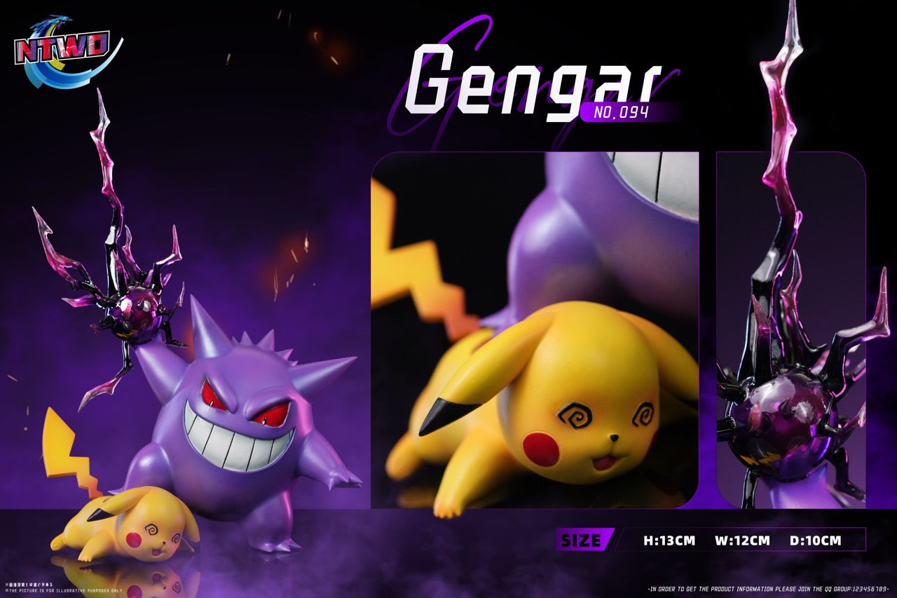 Pokemon Ntwo Studio Gengar x Pikachu Resin Statue – ClubHouse Statues