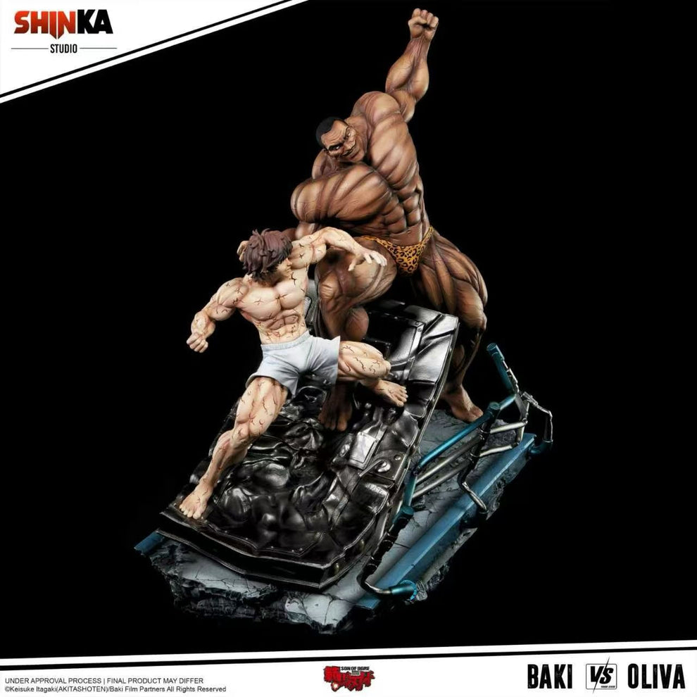 Baki the Grappler Shinka Studio Baki vs Oliva Licensed Resin Statue ...